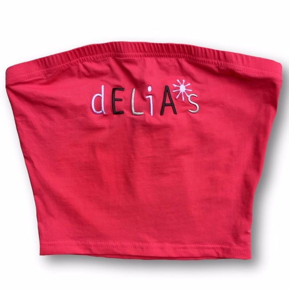 dELiA*s | Tops | Nwt Delias Logo Hot Pink Sleeveless Tube Top M | Poshmark